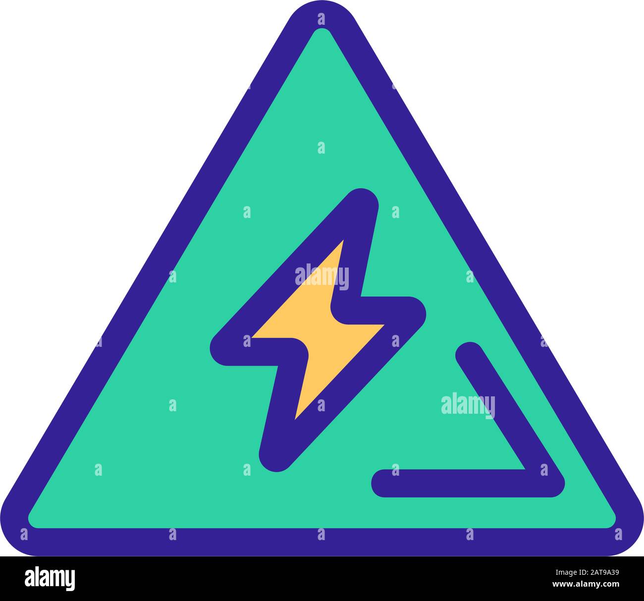 Gently electricity icon vector. Isolated contour symbol illustration ...