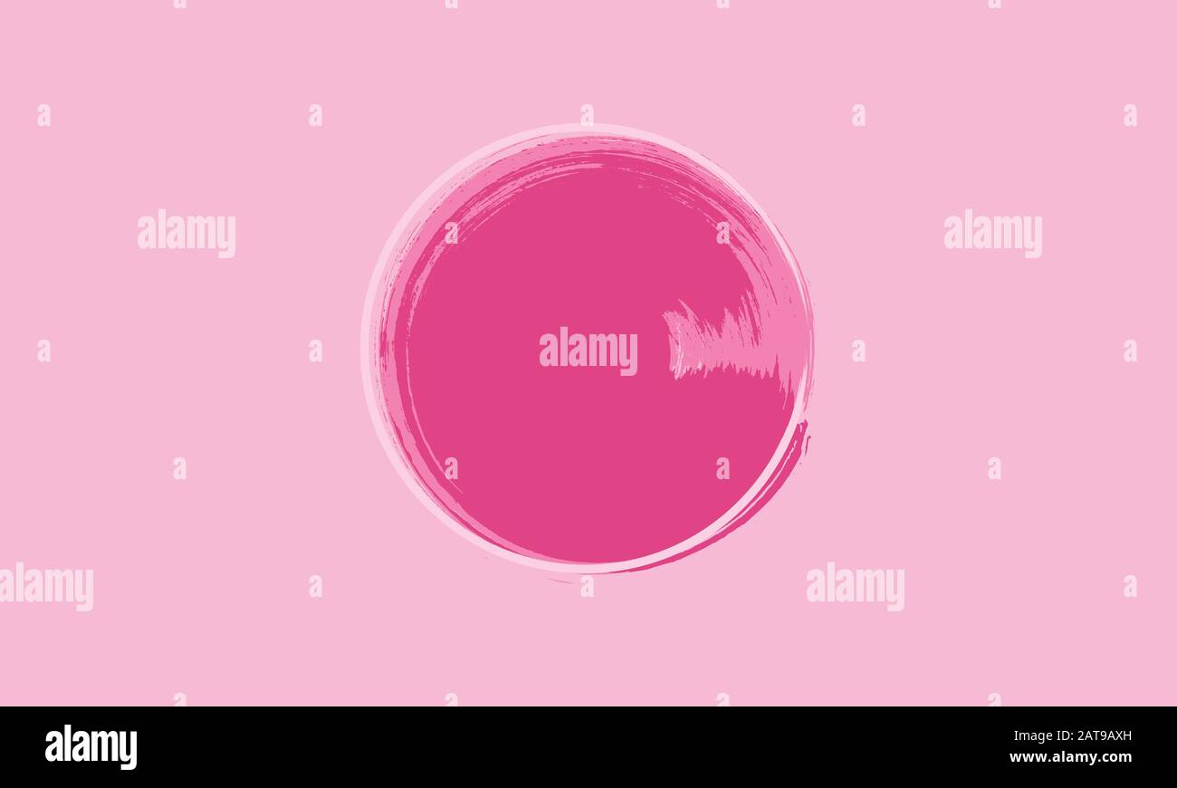 Light pink background with darker pink paint strokes in circle with ...