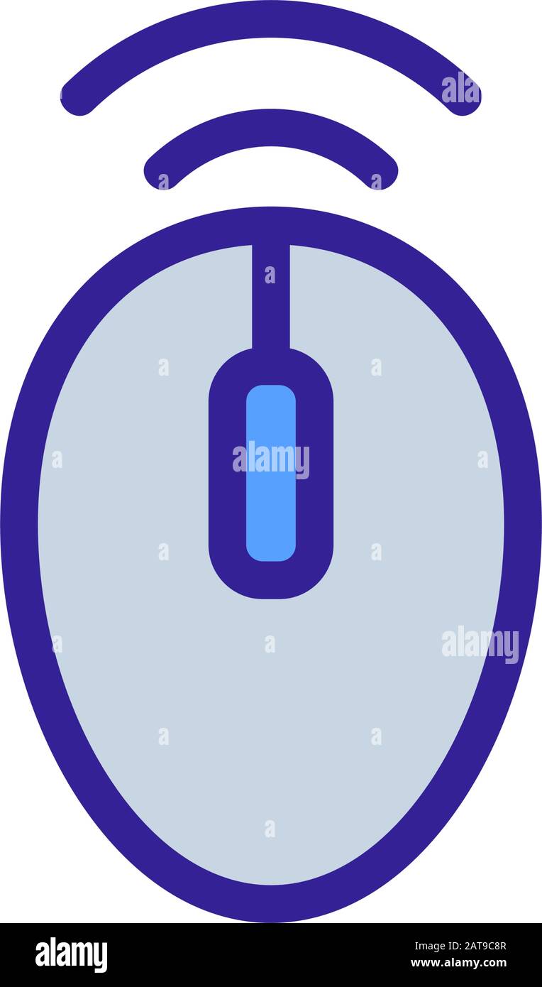 Wireless mouse icon vector. Isolated contour symbol illustration Stock ...