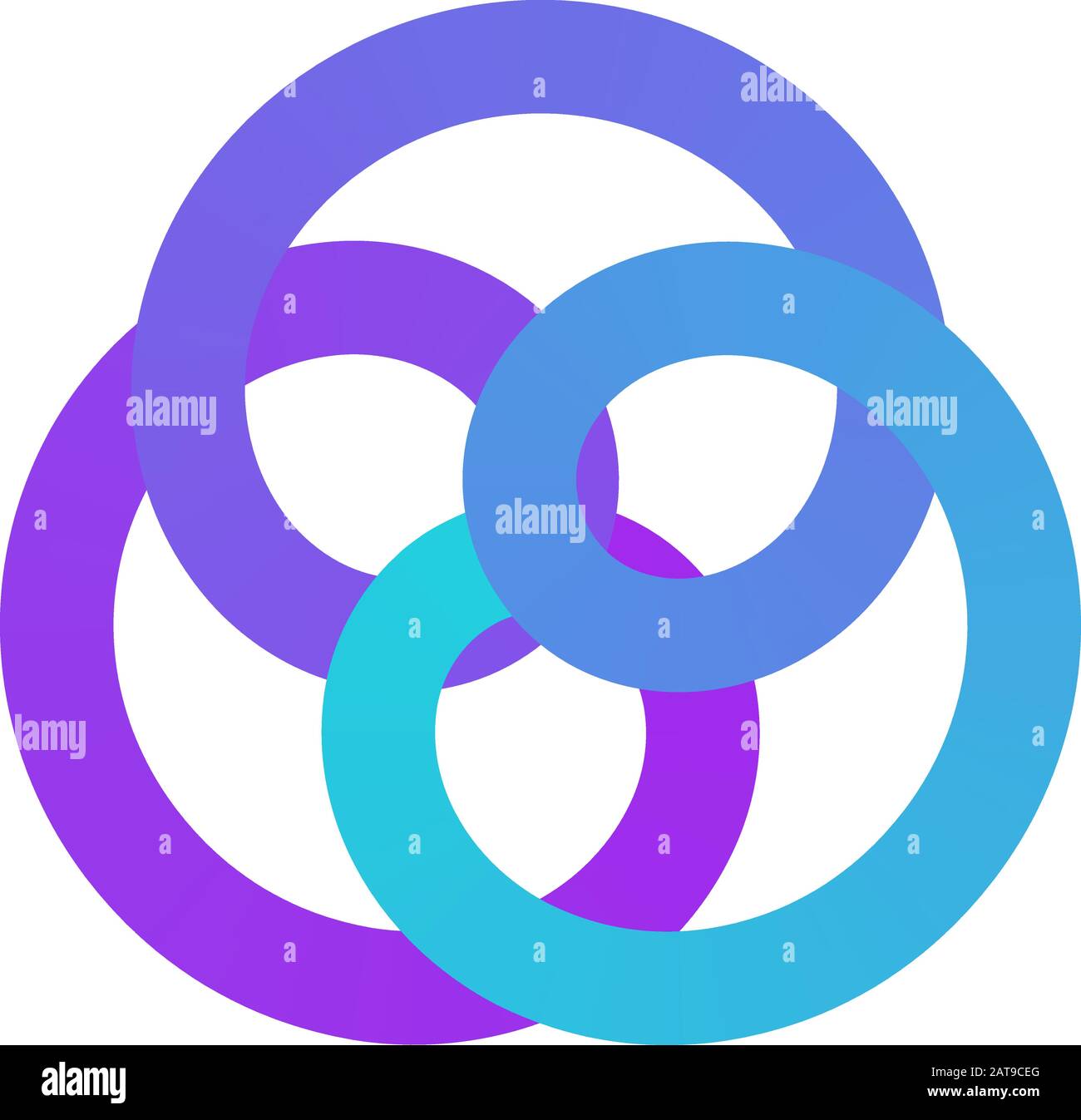 Vector Spirograph Laconic Gradient Logotype - Math Curve Logo Concept ...