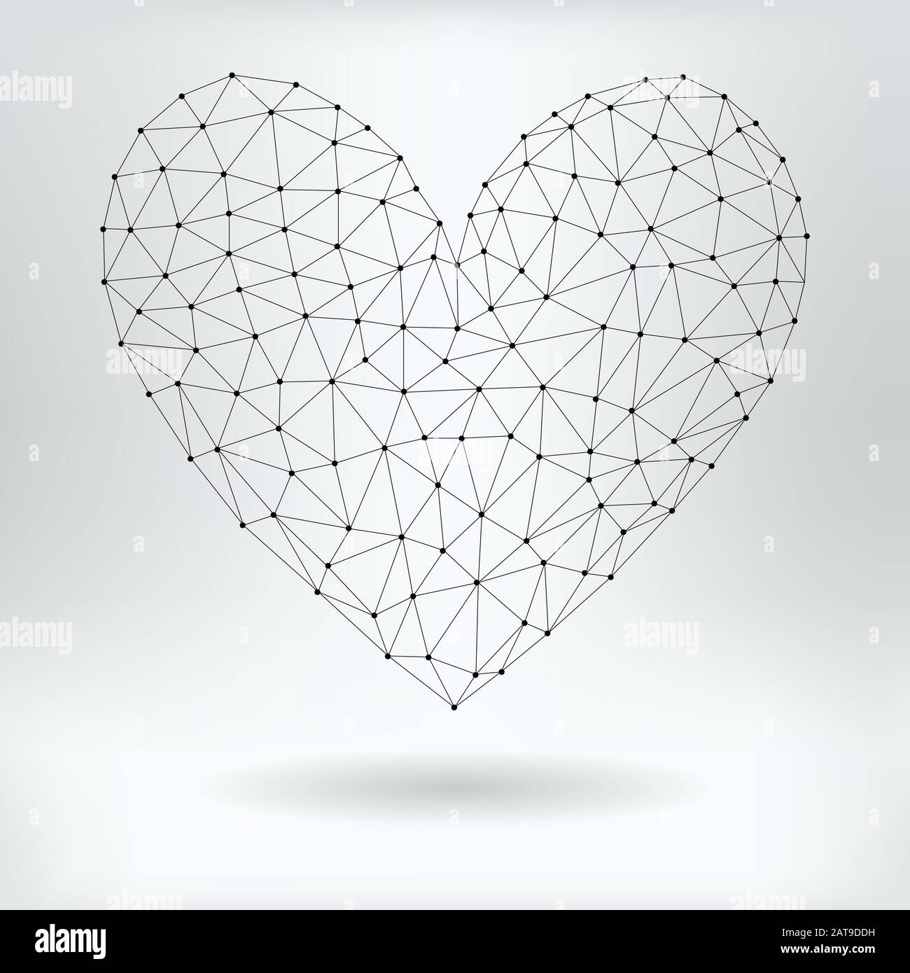 Vector Net Symbol of Heart Stock Vector Image & Art - Alamy