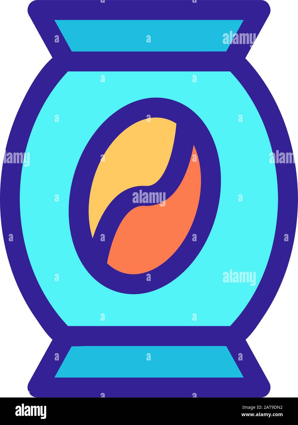 Bank with coffee vector icon. Isolated contour symbol illustration ...