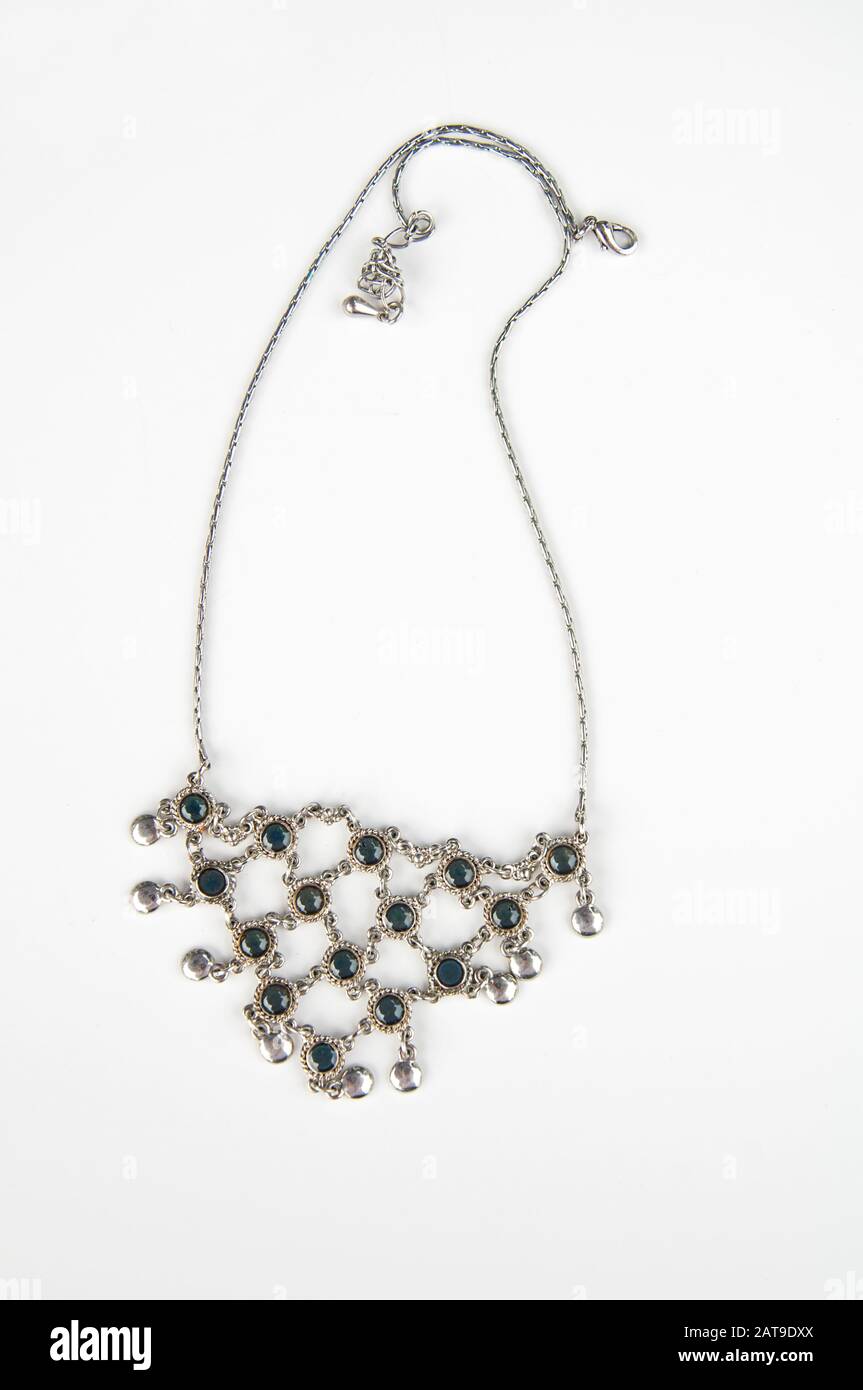 Silver bib necklace hi-res stock photography and images - Alamy