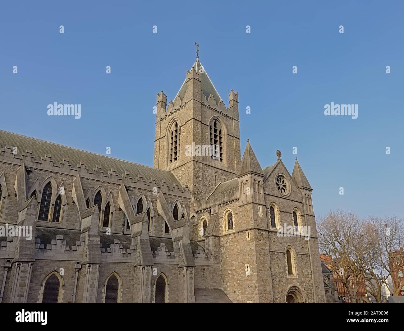 Medieval gothic architecture of Christ Church Cathedral, Dublin ...