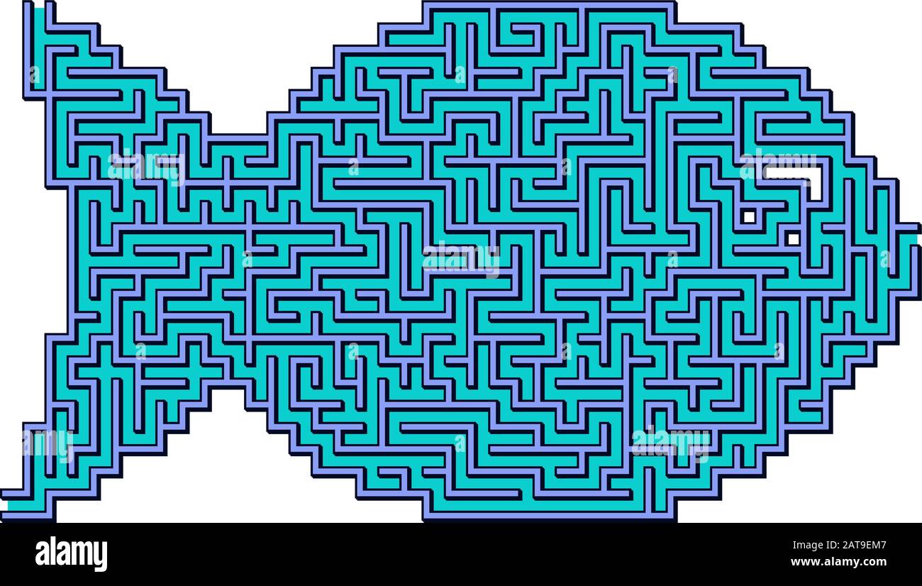 Vector Fish Maze for Children Stock Vector Image & Art - Alamy