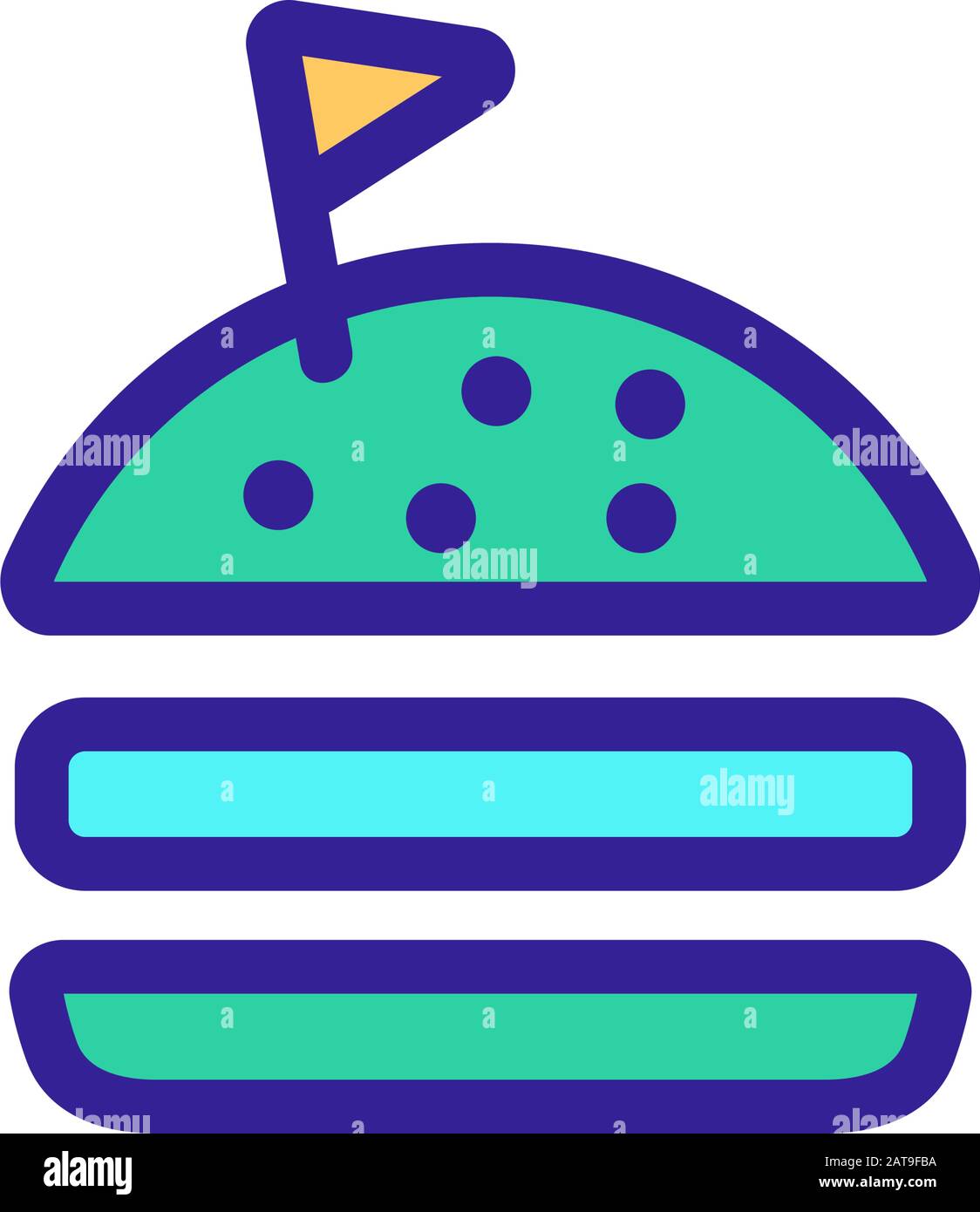 Burger icon vector. Isolated contour symbol illustration Stock Vector ...