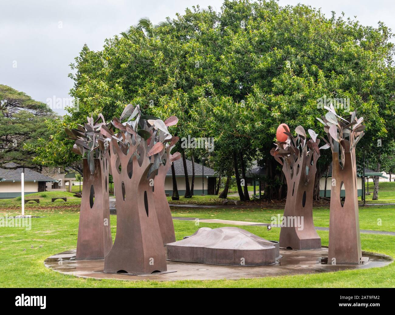 Kahului, Maui,, Hawaii, USA. - January 12, 2020: Closeup of Brown rusty ...