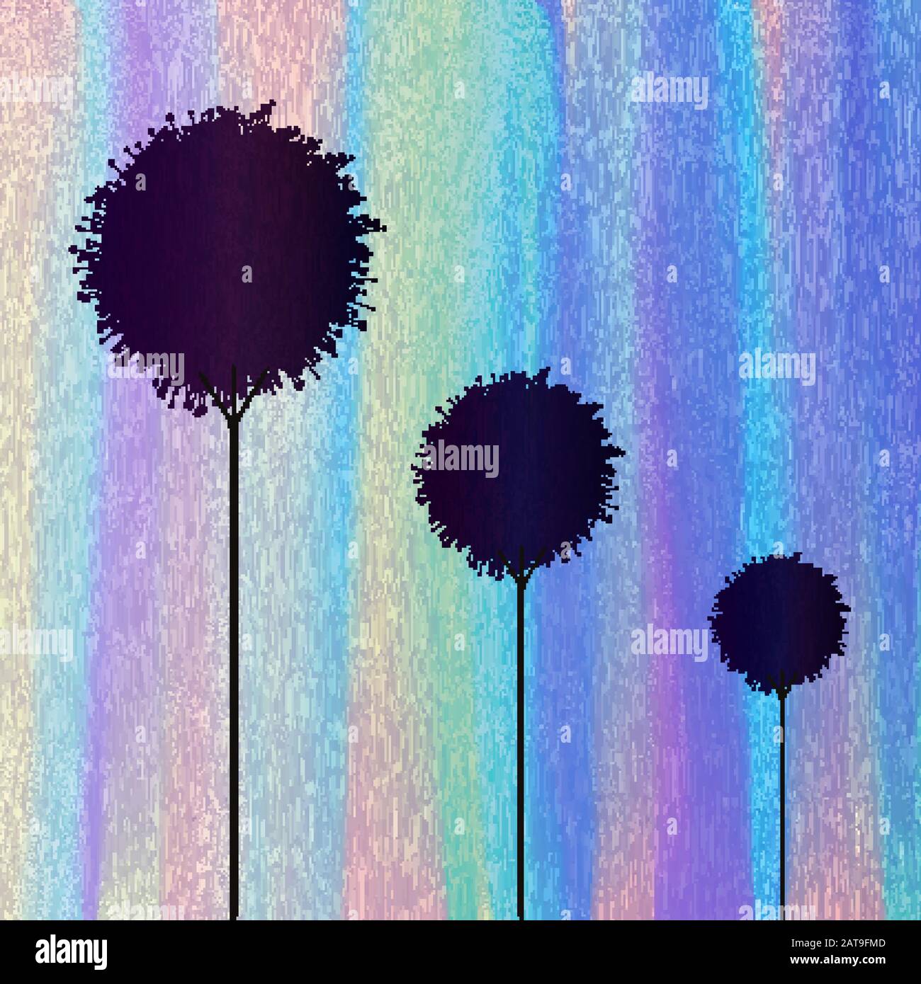 Watercolor Round Tree - vector illustration Stock Vector Image & Art ...