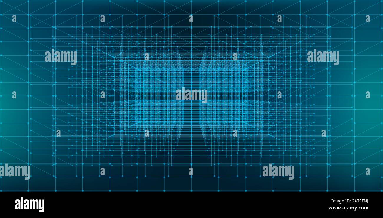 Abstract Infinite Perspective HUD Background - vector illustration ...