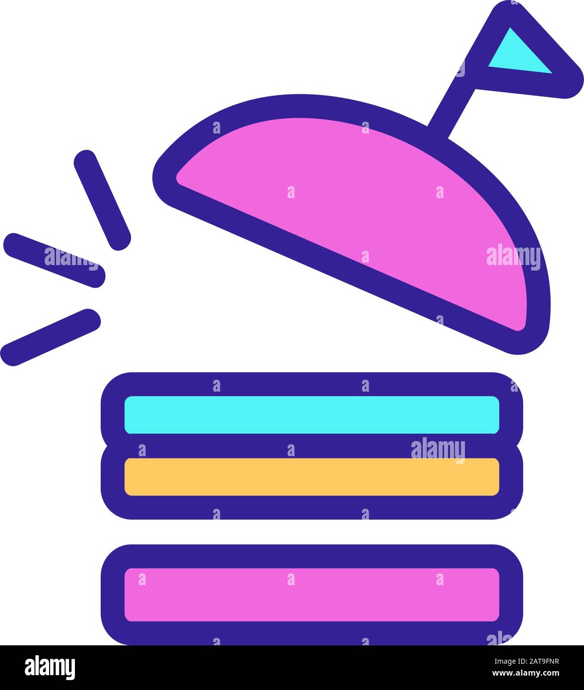 Burger icon vector. Isolated contour symbol illustration Stock Vector ...