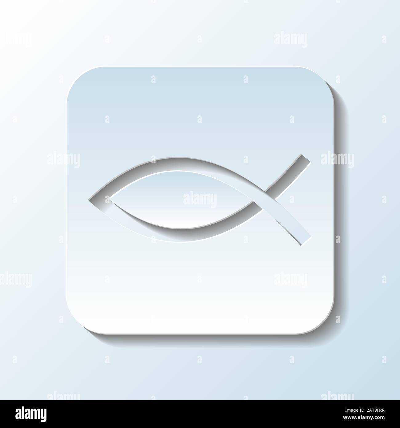 Paper Carved Symbol of Christianity - Vector Illustration Stock Vector ...