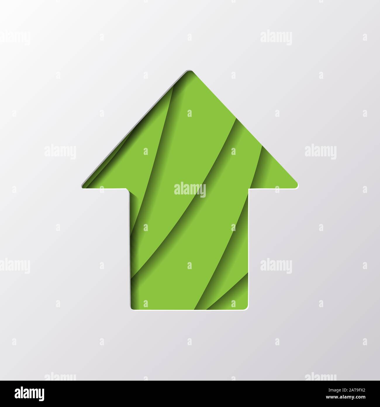 Paper Carved Symbol of Up Arrow - Vector Illustration Stock Vector ...