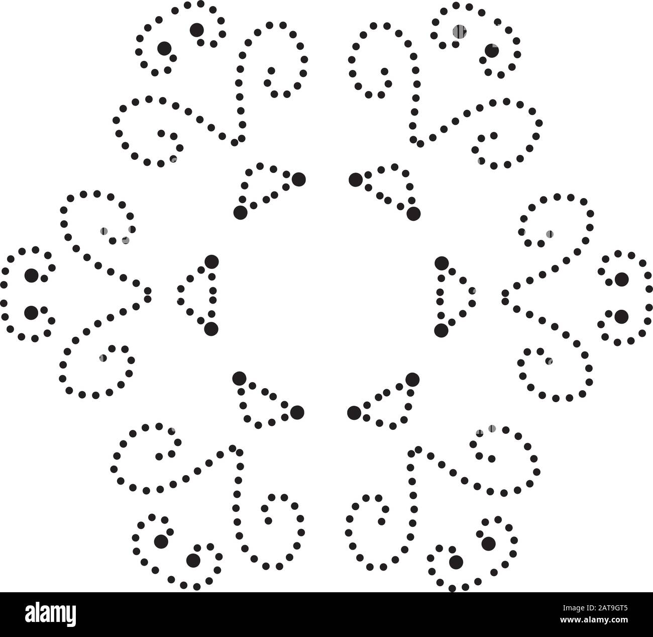 Kolam with dots - Alpona Design - Vector Illustration Stock Vector ...