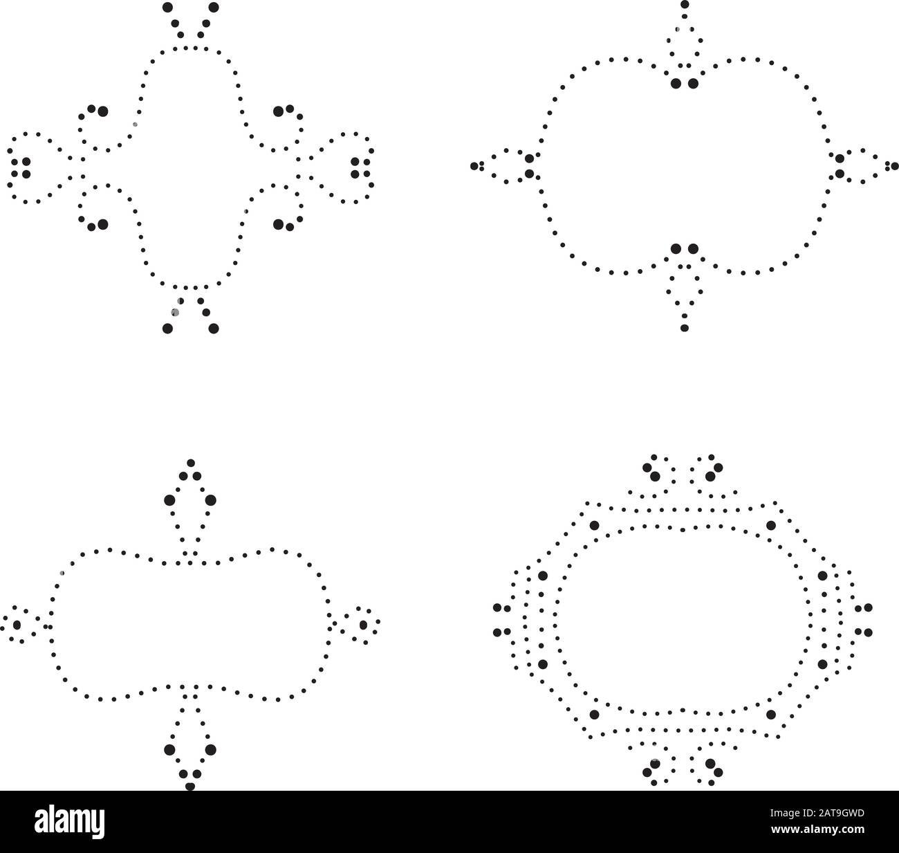 Dotted Vignette - Twirl Frame Design - Vector Illustration Stock Vector ...