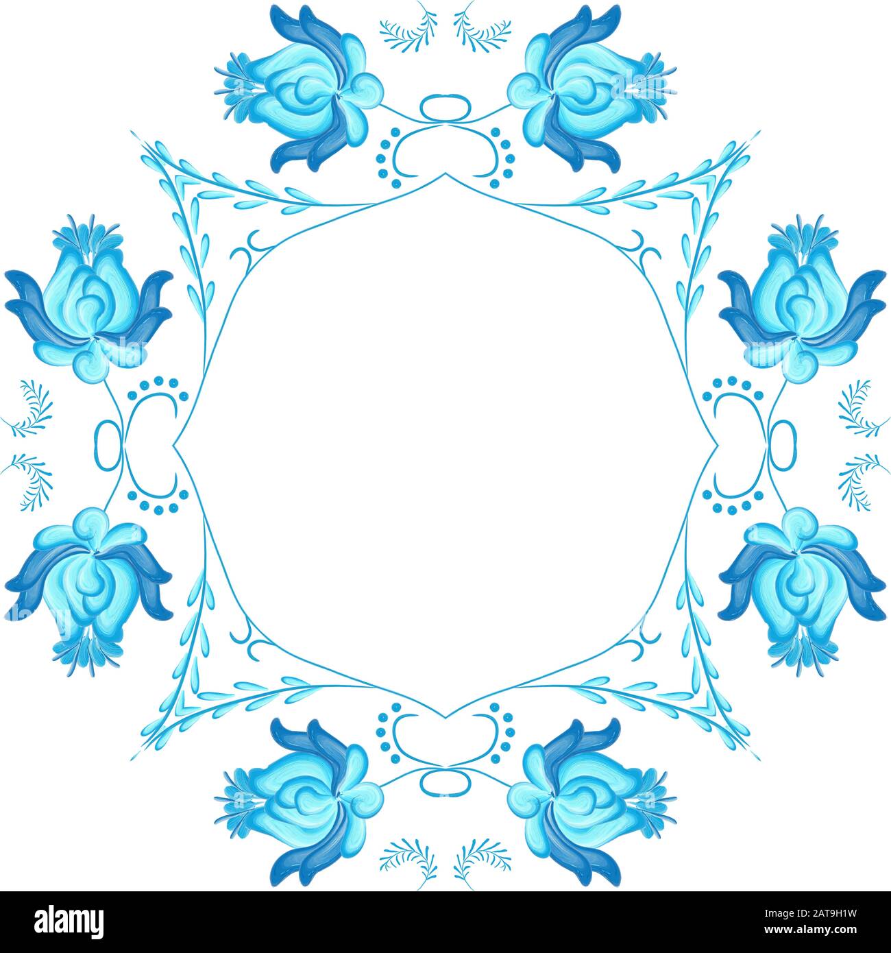 Folk art porcelain Stock Vector Images - Alamy