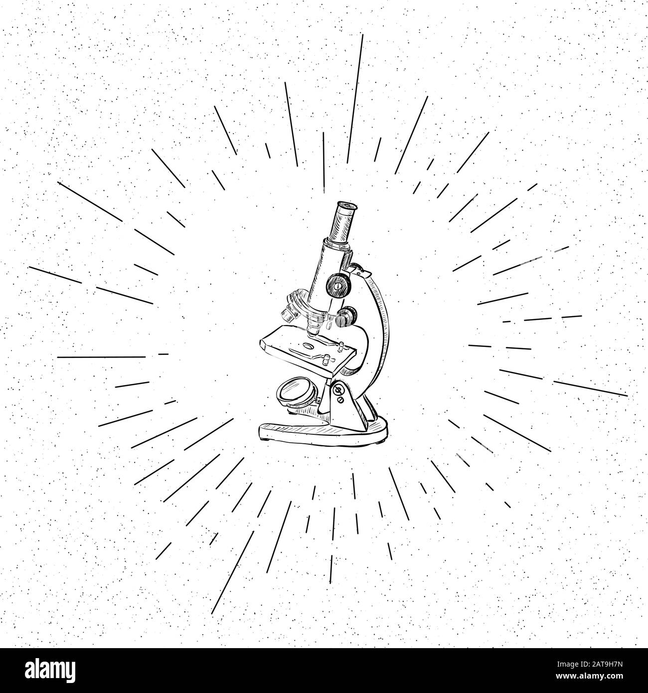 Symbol of Microscope - Research Icon Concept - Vector Illustration ...
