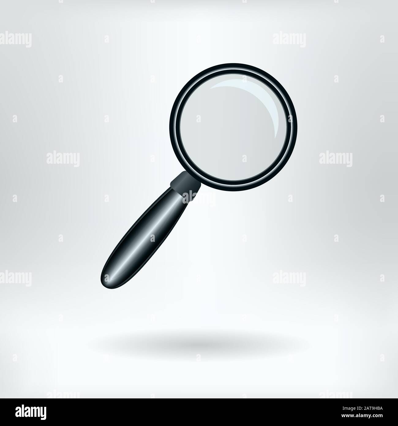 Symbol of Magnifier - Magnifying Glass Research Icon Concept - Vector ...