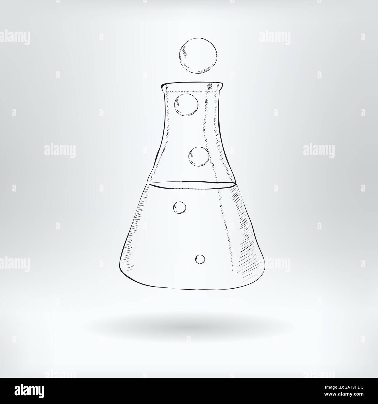 Symbol of Chemical Flask - Transmutation, Reaction in Glass Flask Icon ...