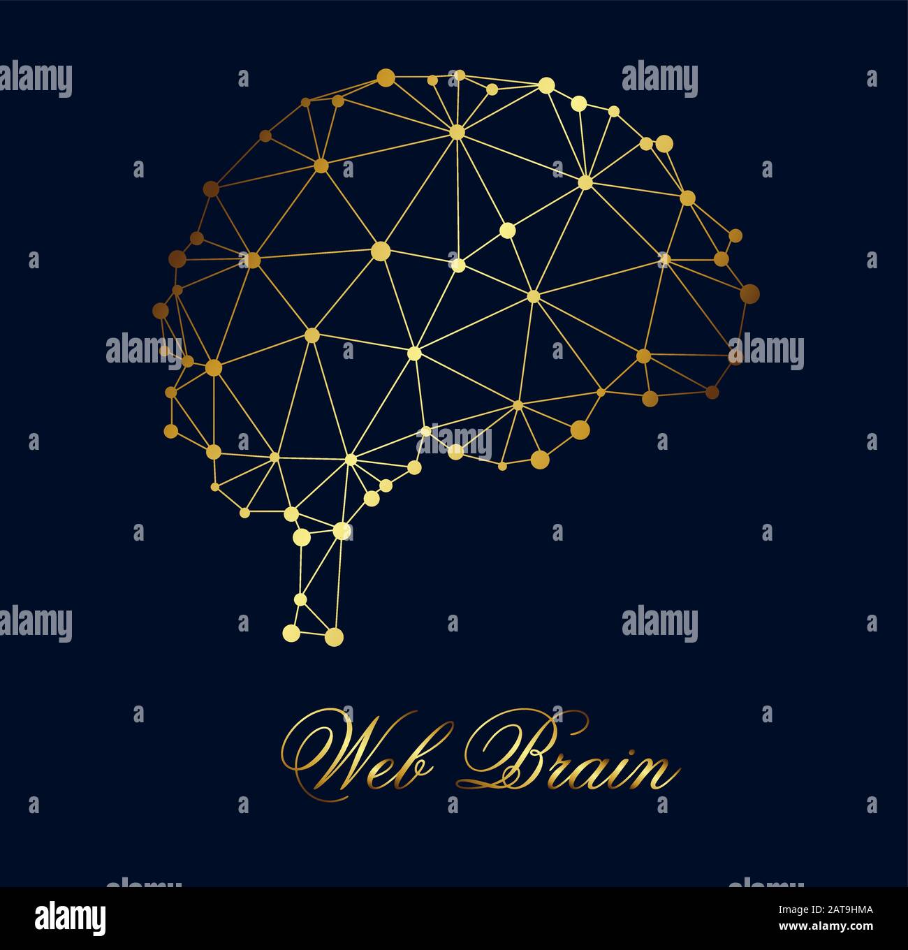 Vector Web Brain Icon Stock Vector Image & Art - Alamy