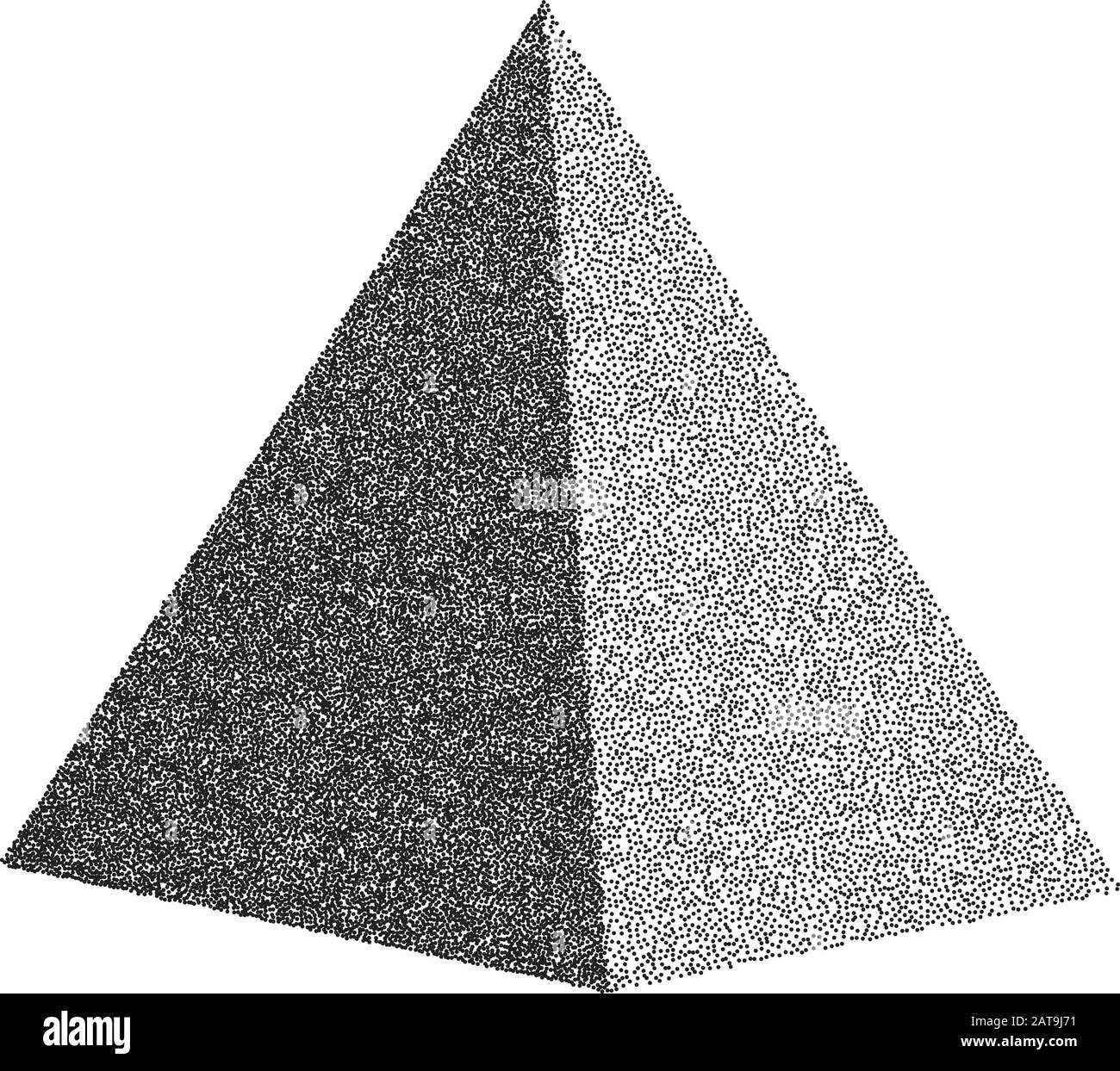 Vector Halftone Stippled Geometric Figure Illustration - 3D ...