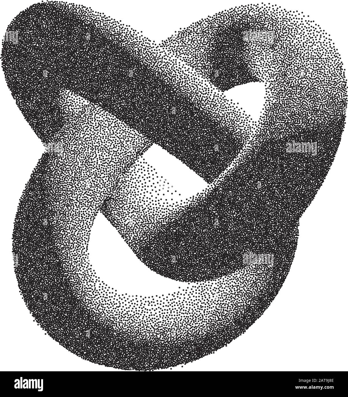 Vector Halftone Stippled Geometric Figure Illustration - 3D Infinity ...