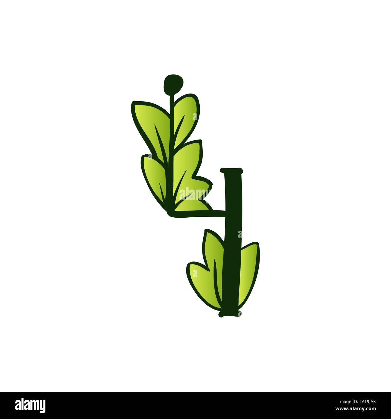 Number four doodle lettering Cut Out Stock Images & Pictures - Alamy