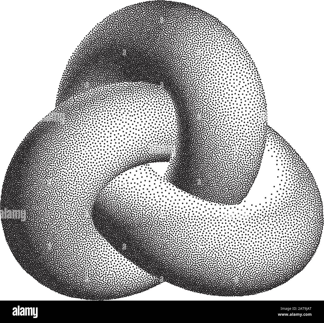 Vector Halftone Stippled Geometric Figure Illustration - 3D Infinity ...