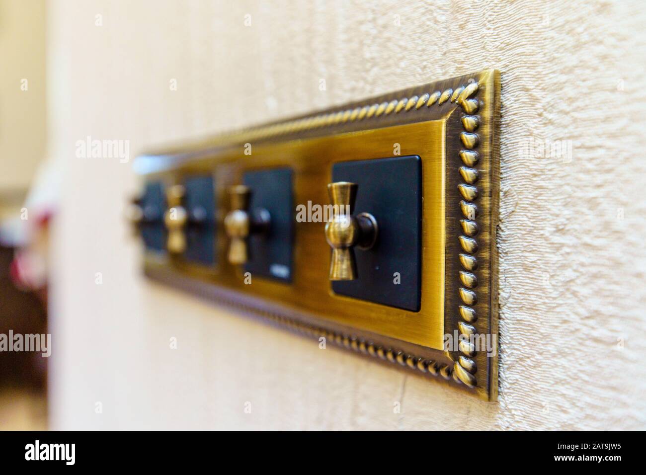 light switches vintage Stock Photo - Alamy