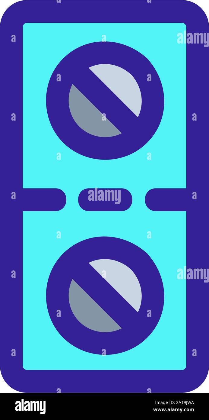 Tablets in the packaging icon vector. Isolated contour symbol ...