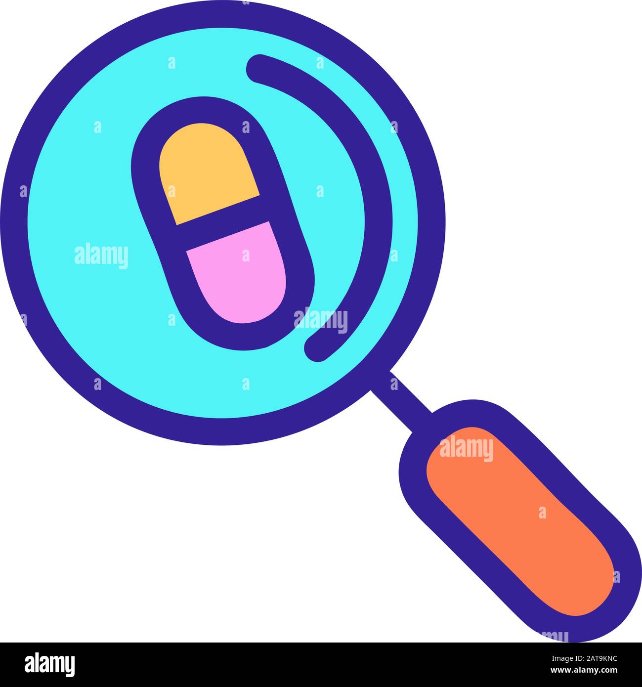 Search for antibiotic icon vector. Isolated contour symbol illustration ...