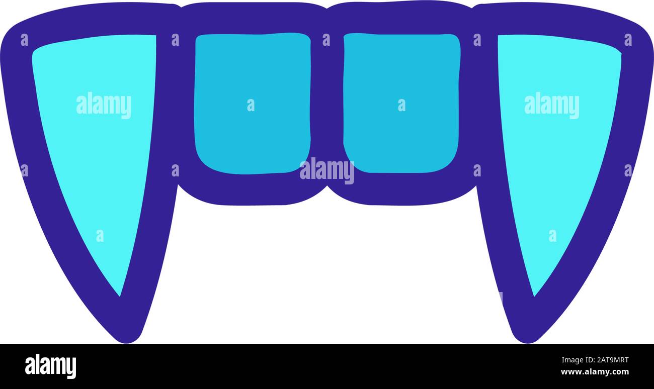 Vampire icon fangs vector. Isolated contour symbol illustration Stock ...