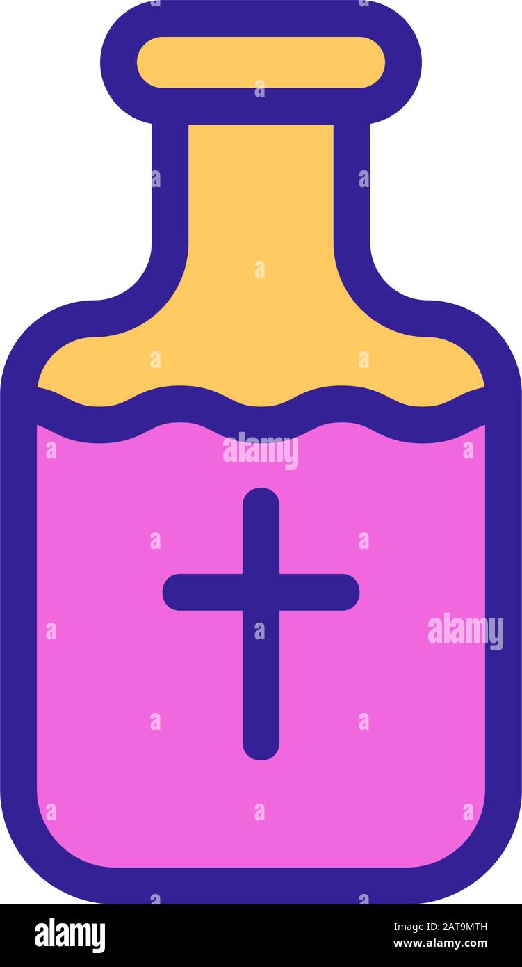 Holy water icon vector. Isolated contour symbol illustration Stock ...