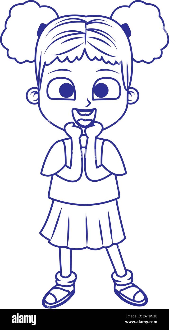 cartoon girl surprised icon, flat design Stock Vector Image & Art - Alamy