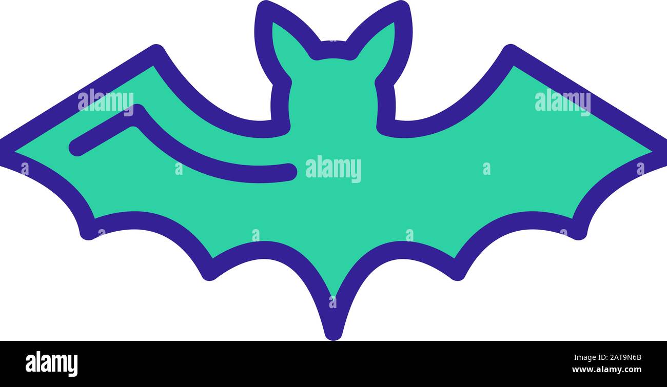 Bat icon vector. Isolated contour symbol illustration Stock Vector ...