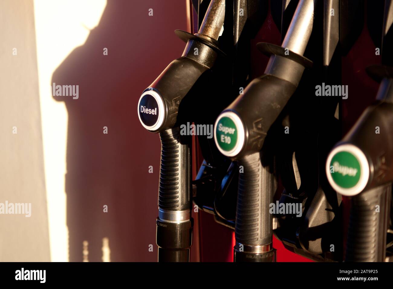 gas station pump in germany focus on diesel Stock Photo - Alamy