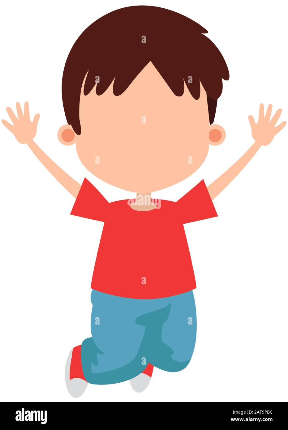 cartoon excited boy jumping icon Stock Vector Image & Art - Alamy