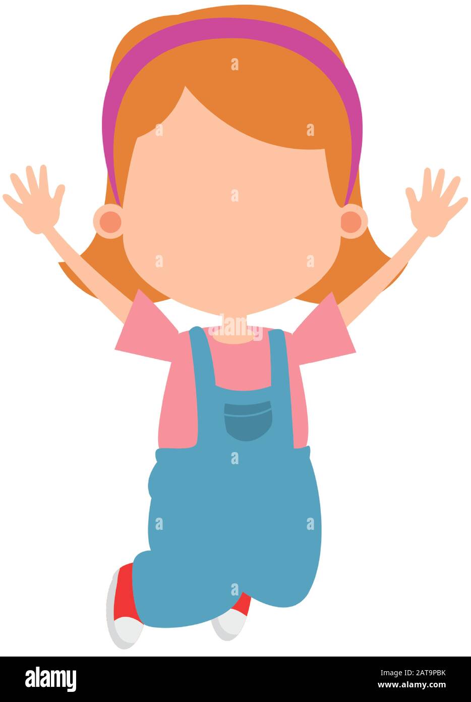 avatar happy girl jumping icon, colorful design Stock Vector Image ...