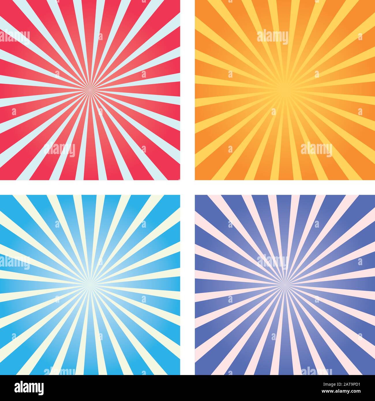 Colorful Sunburst Icon. Colored Sun Rays Symbol, Label and Concept ...