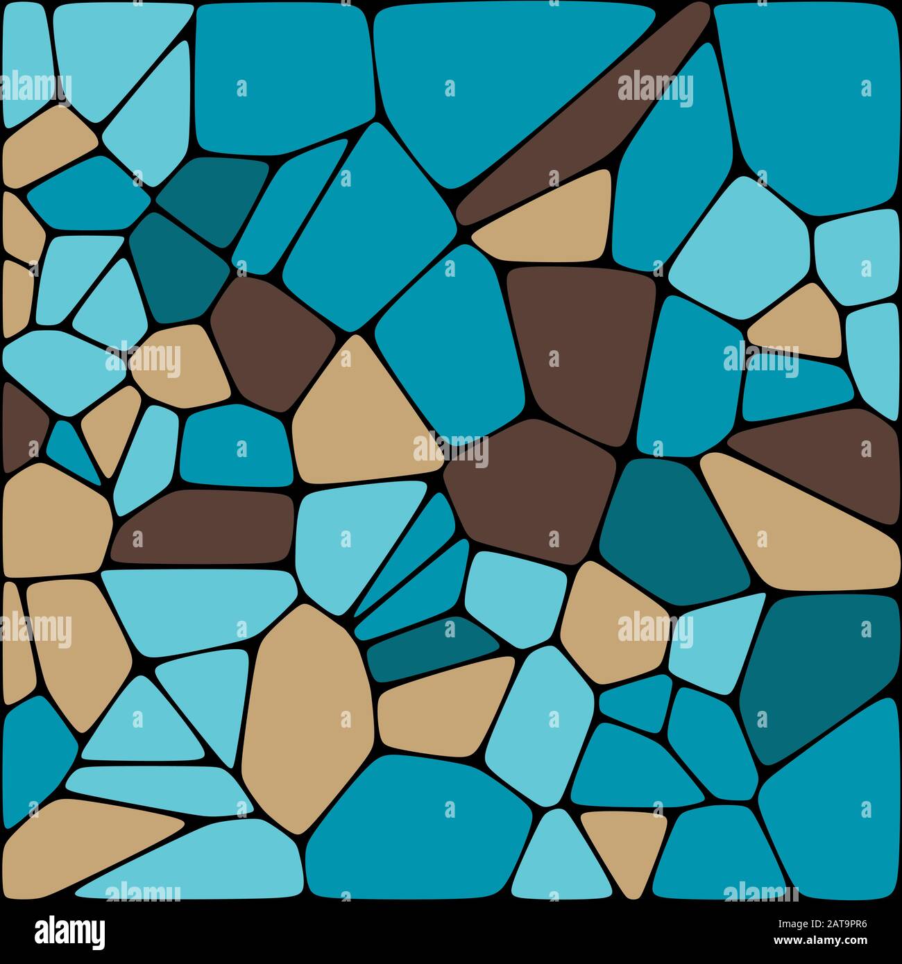 Vector Abstract Geometric Voronoi Background Trendy Irregular Voronoi