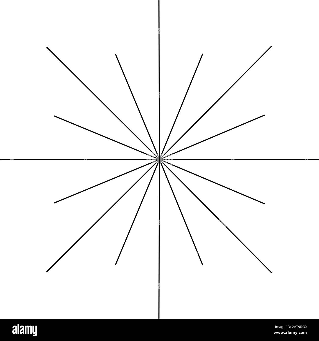 Retro Sun Burst Shape and vintage hand drawn sunburst explosion. Light ...