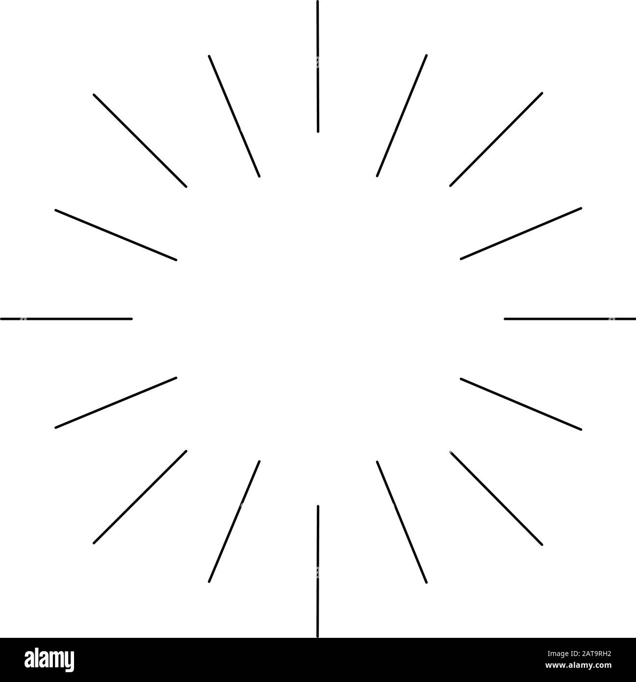 Retro Sun Burst Shape and vintage hand drawn sunburst explosion. Light ...