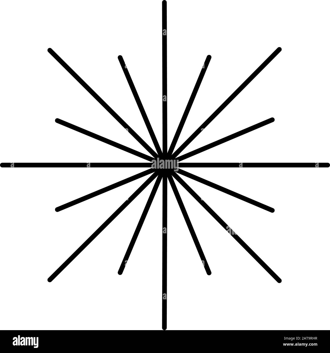 Retro Sun Burst Shape and vintage hand drawn sunburst explosion. Light ...