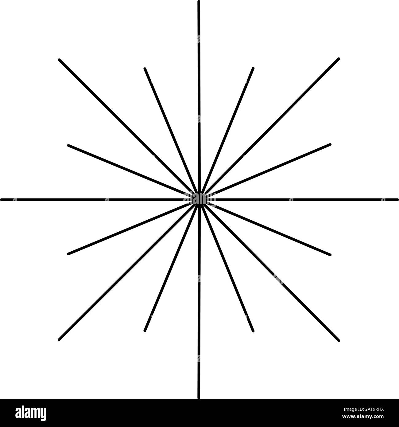 Retro Sun Burst Shape and vintage hand drawn sunburst explosion. Light ...