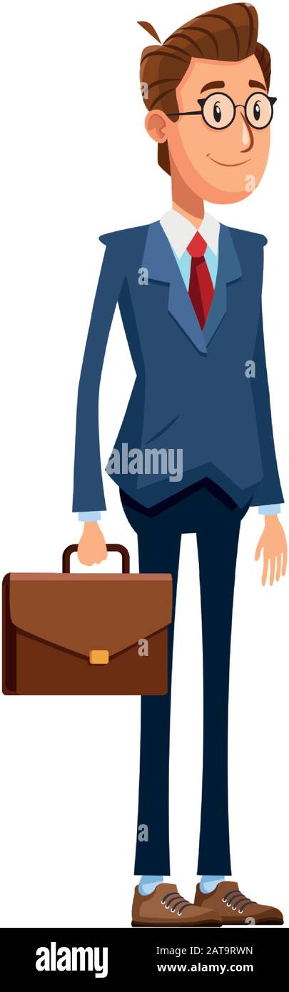 Elegant businessman portfolio vector hi-res stock photography and ...