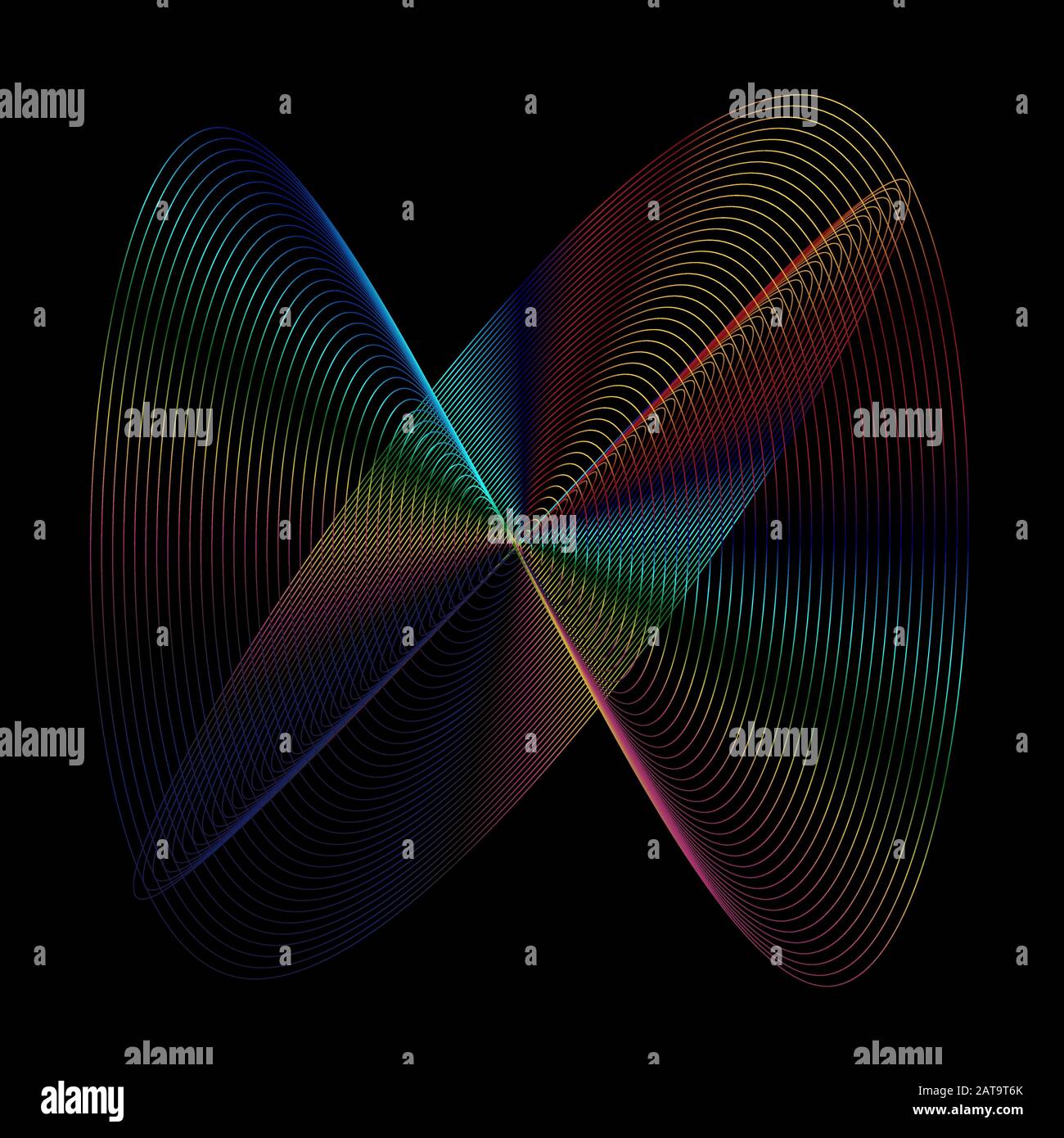 Vector Mathematical Curve Structure - Generative Art Stock Vector Image ...