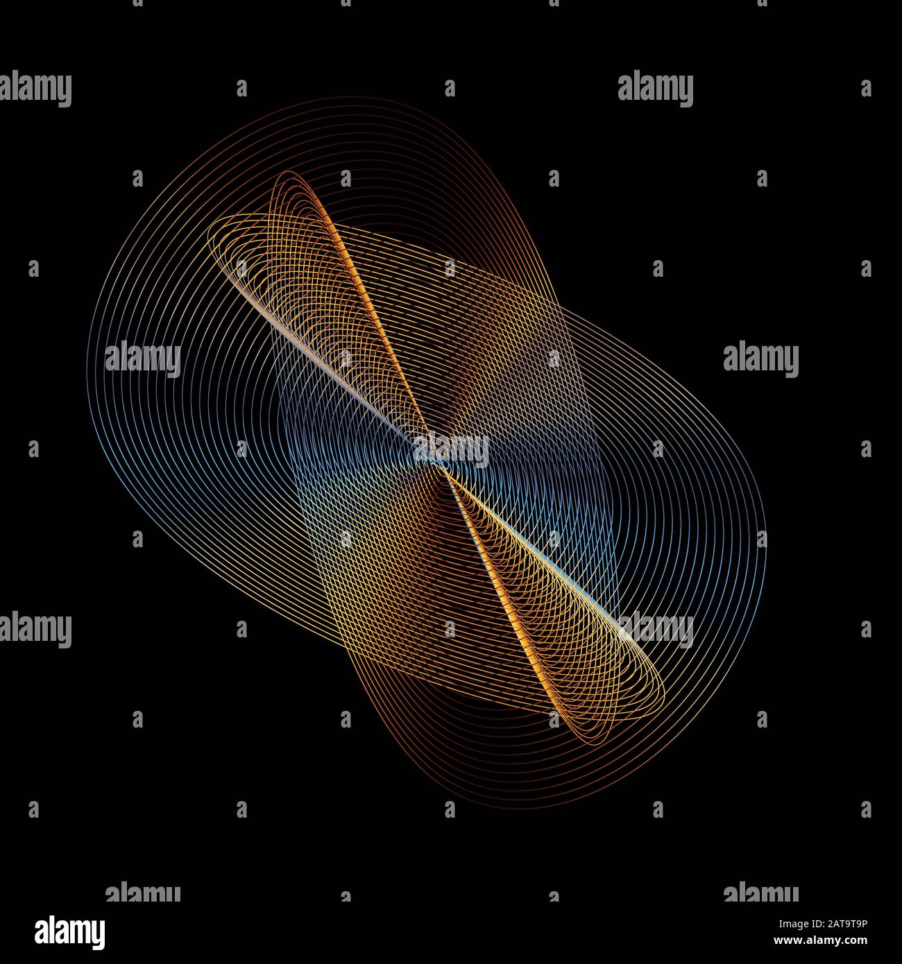 Vector Mathematical Curve Structure - Generative Art Stock Vector Image ...