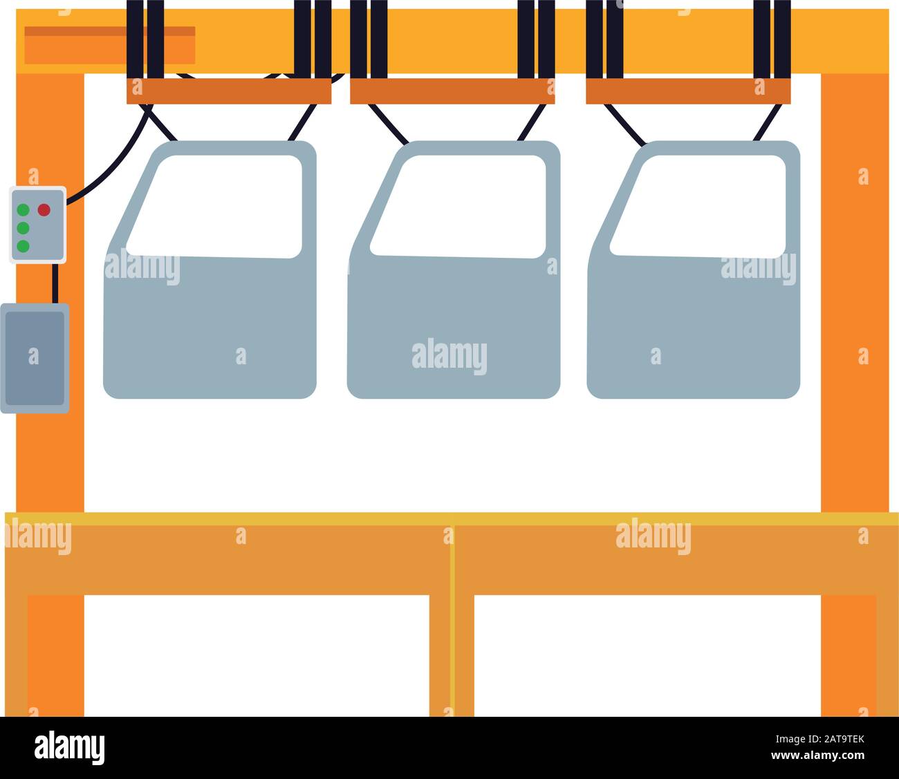 Machine with car doors icon, colorful design Stock Vector Image & Art ...