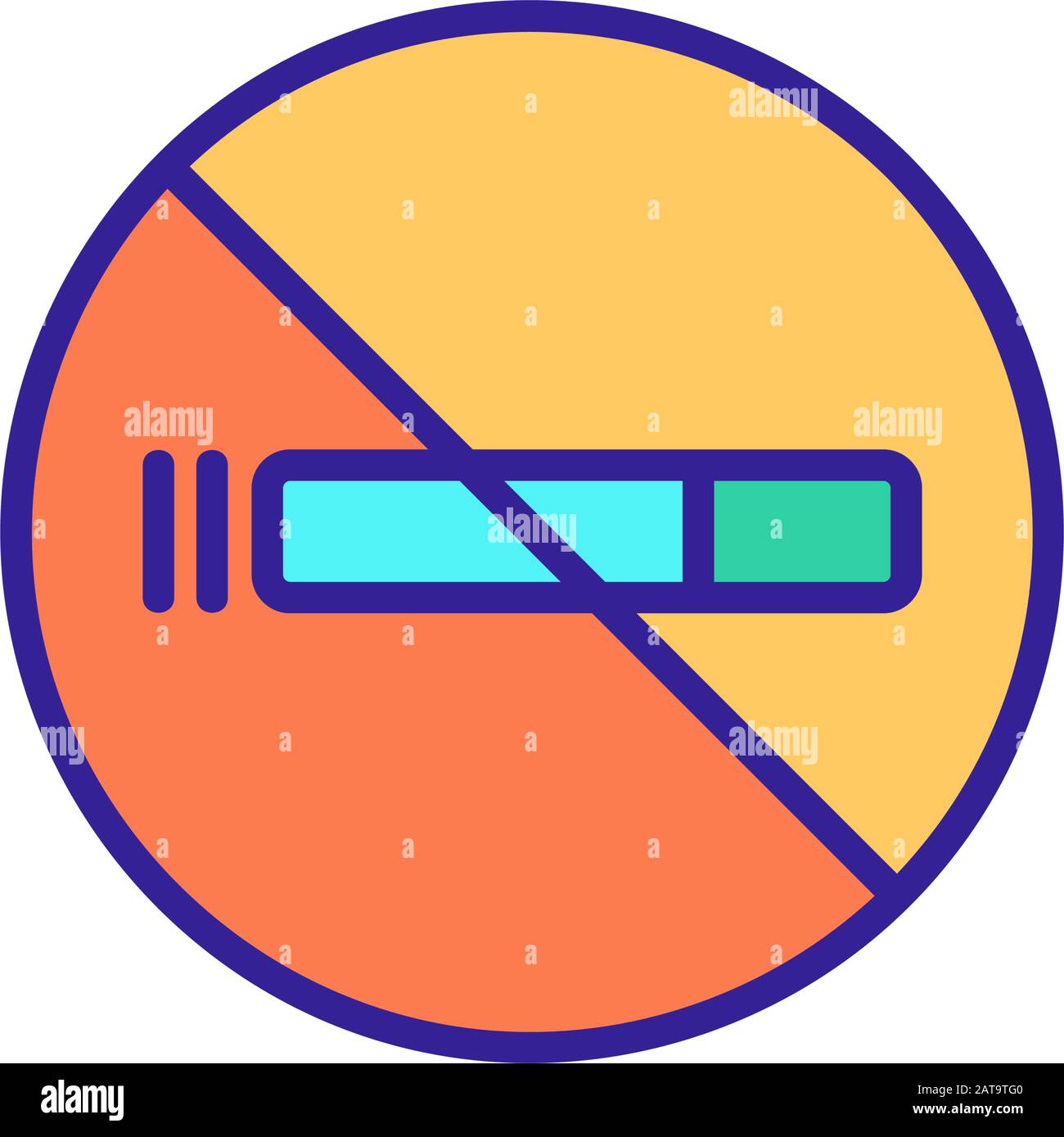 Smoking Is Forbidden Icon Vector Isolated Contour Symbol Illustration Stock Vector Image And Art