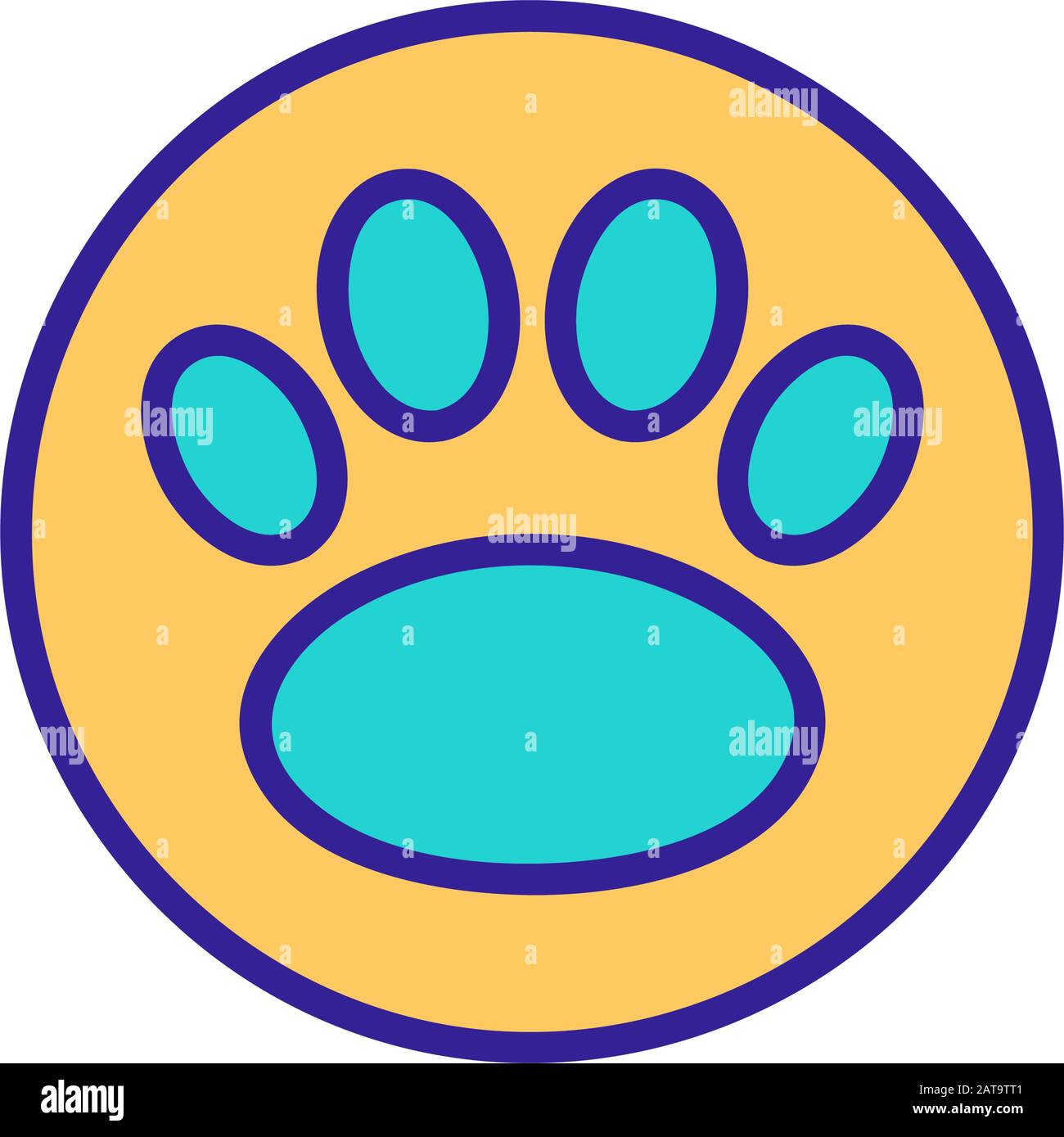 Living with animals is allowed to icon the vector. Isolated contour ...