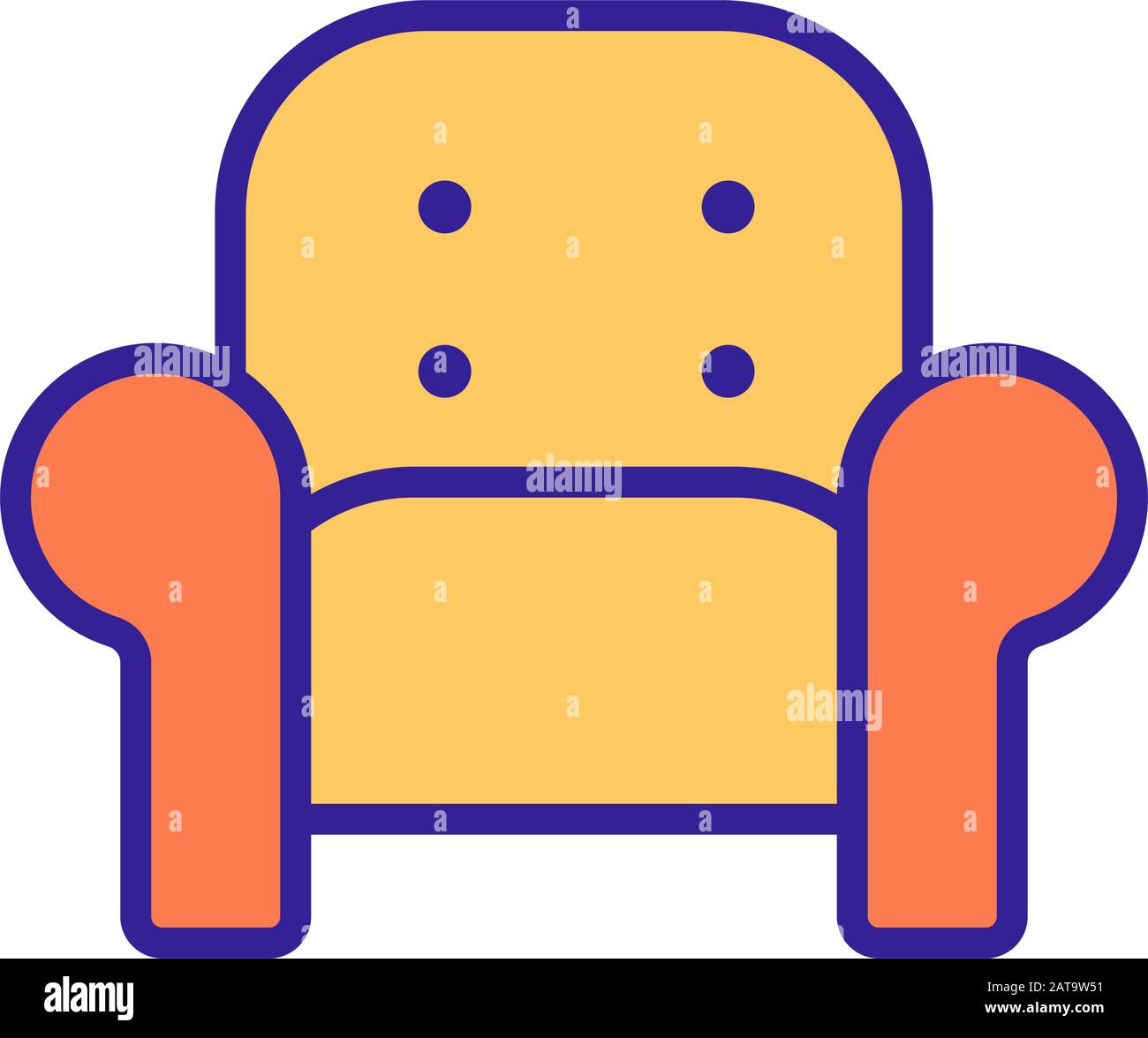 Rest chair icon vector. Isolated contour symbol illustration Stock ...